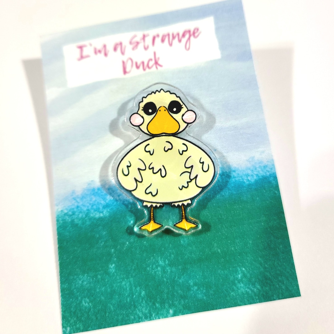 Adorable Kawaii Duck Acrylic Pin Cute Animal Lapel Badge for Backpacks ...