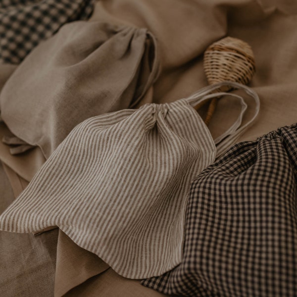 Linen Drawstring Bag - Etsy