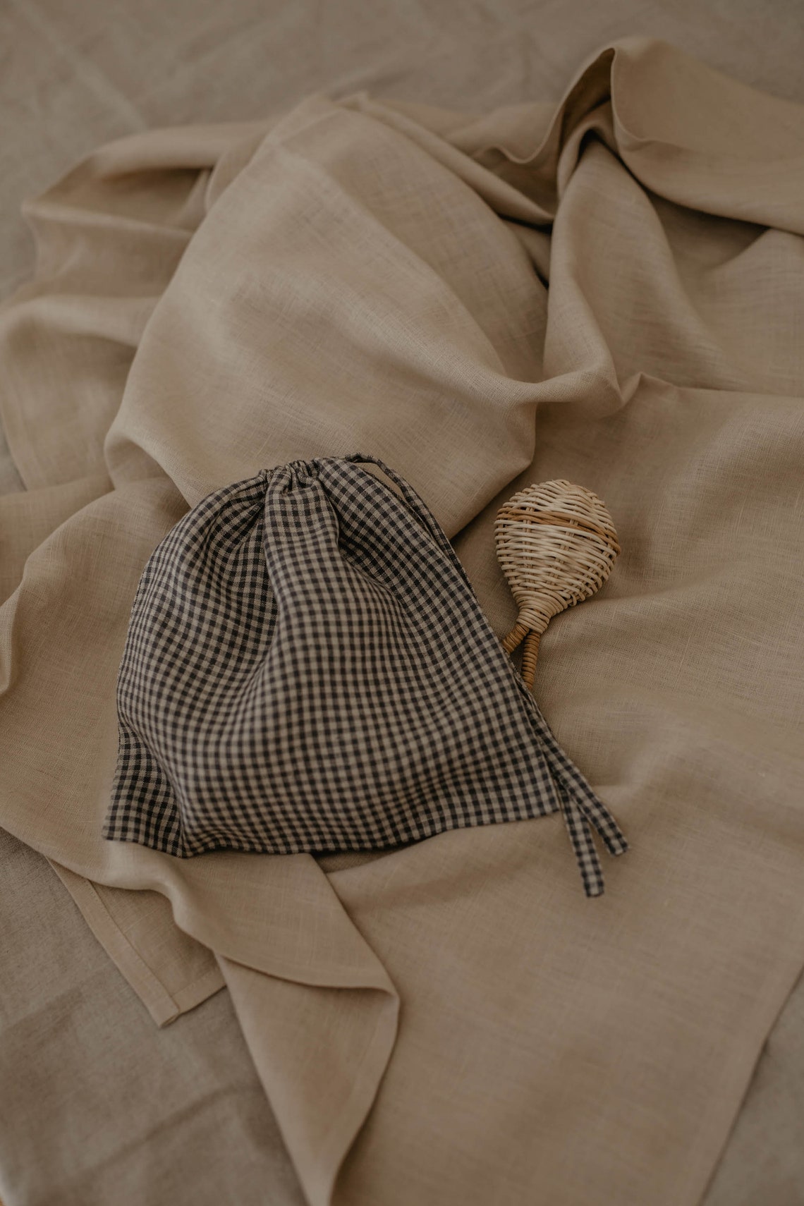 Linen Drawstring Storage Bag Set: Reusable Produce Bags - Etsy