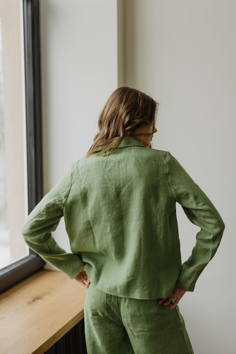 Sunshine Yellow Linen Jacket: Women's Elegant Coat With Pockets - Etsy