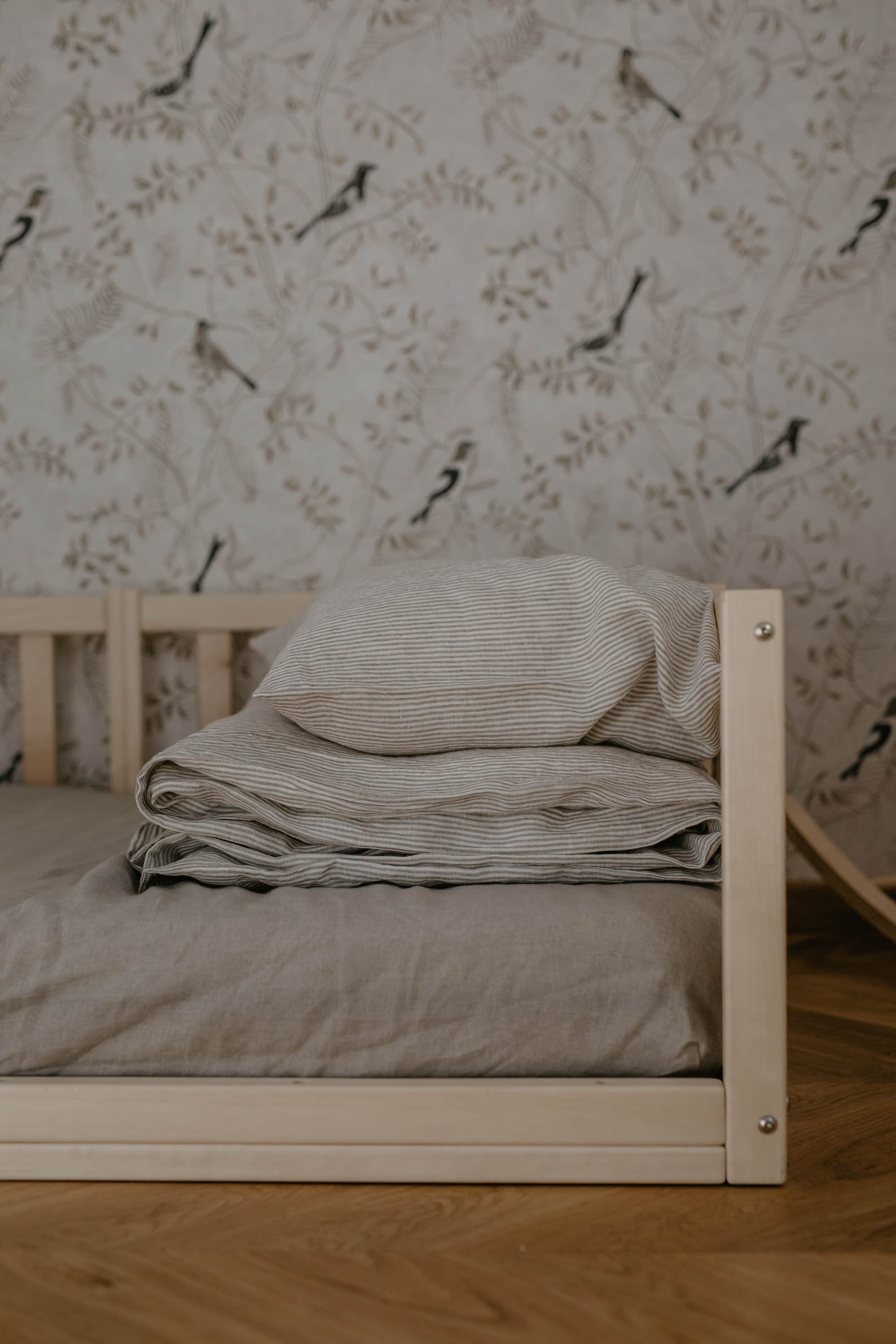 Linen Toddler Bedding Set in Gingham. Baby Bedding. Linen Bedding for ...