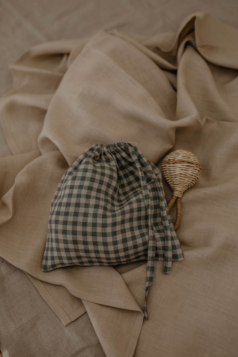 Linen Drawstring Storage Bag Set: Reusable Produce Bags - Etsy