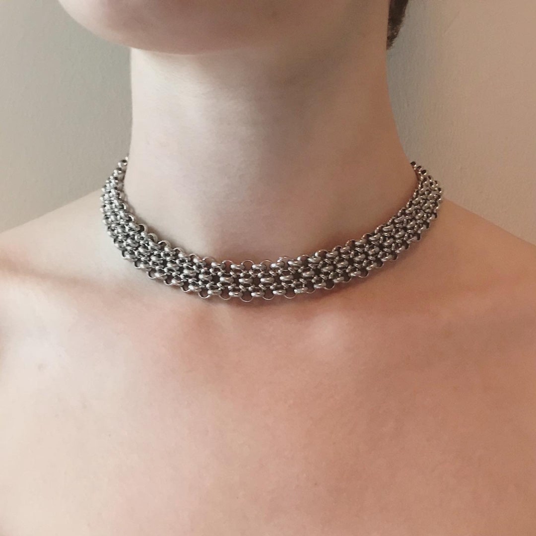 Rolo Chainmaille Choker Necklace - Etsy