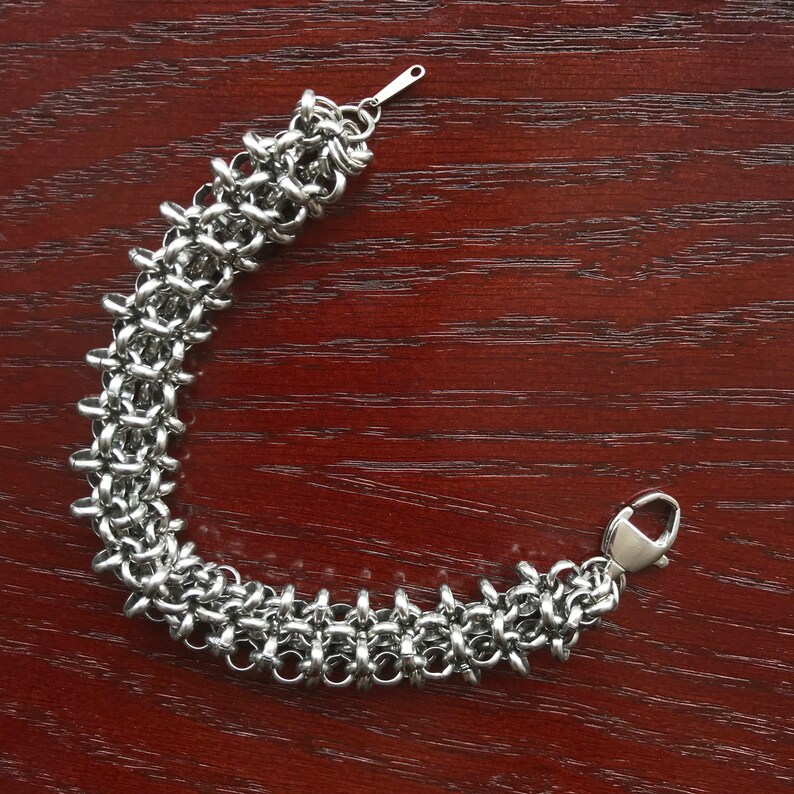 Chunky Stainless Steel Chainmaille Bracelet - Etsy
