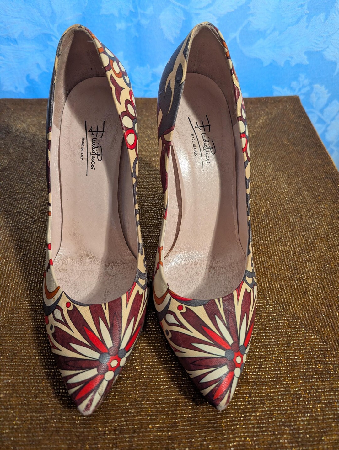 Fuilio Pucci Graphic Hi-heels, Vintage - Etsy