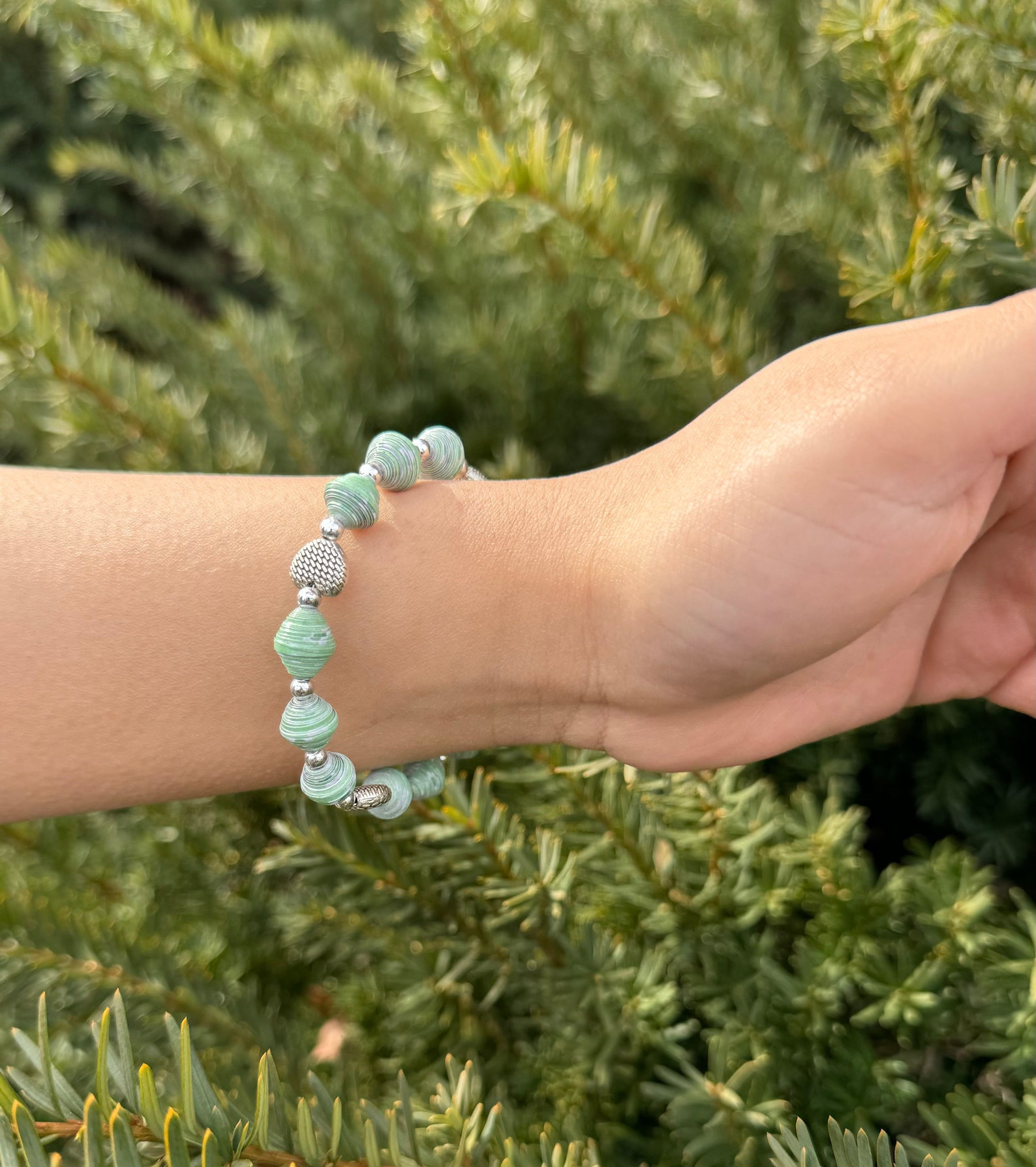Artisanal Handmade Paper Bead Bracelets: Customizable Fit for Every ...