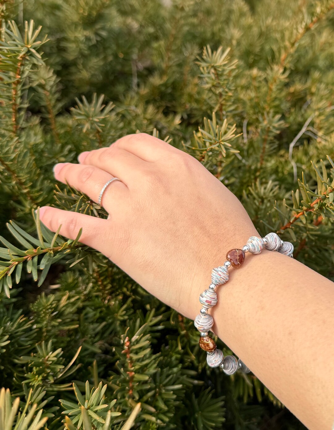 Artisanal Handmade Paper Bead Bracelets: Customizable Fit for Every ...