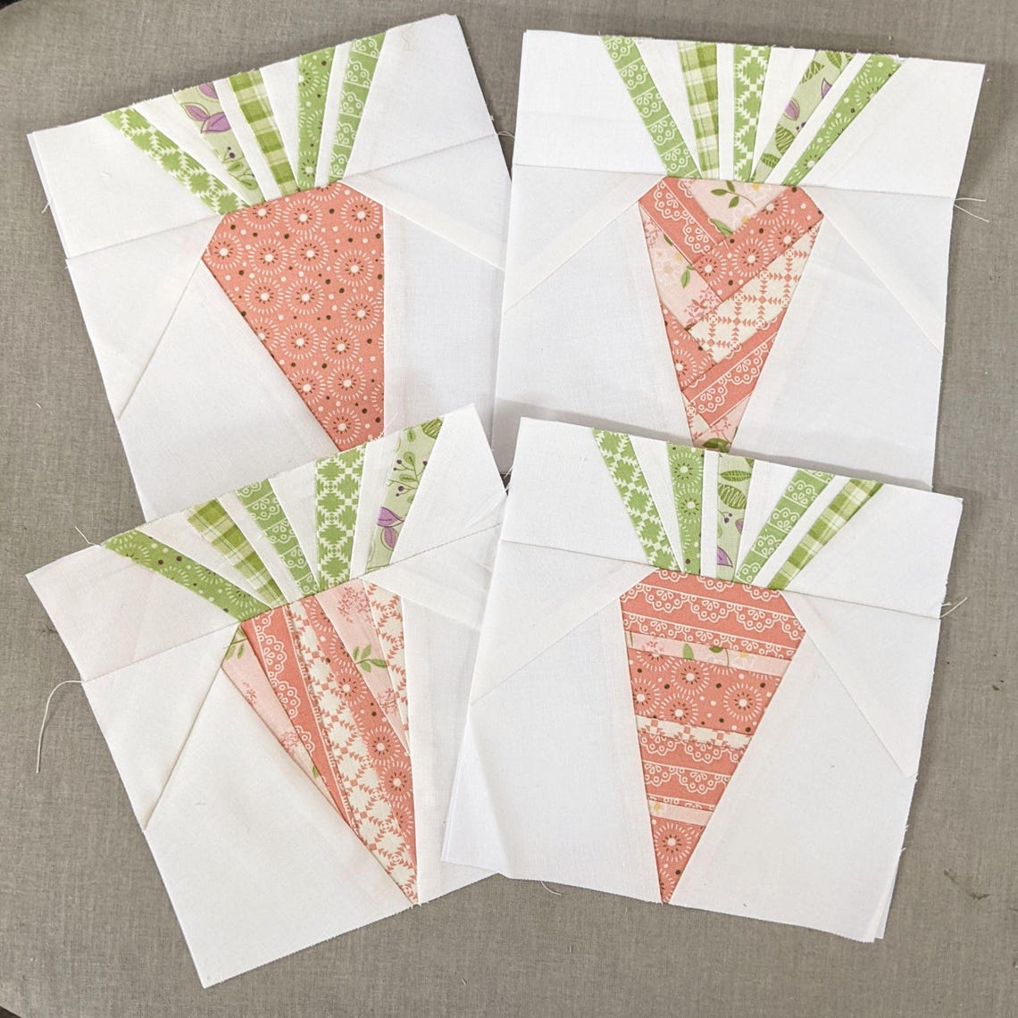 SPRING LIFE 6" Block Patterns - 4 Sets of FPP Templates - Foundation ...