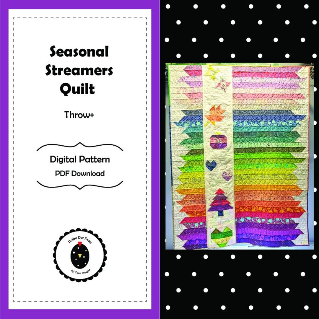 SEASONAL STREAMERS Digital Quilt Pattern - PDF Quilt Pattern - Jelly ...