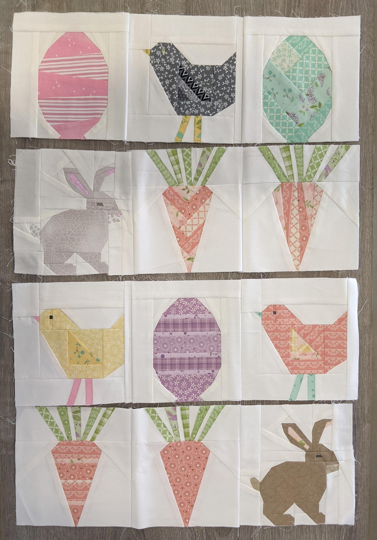 SPRING LIFE 6" Block Patterns - 4 Sets of FPP Templates - Foundation ...