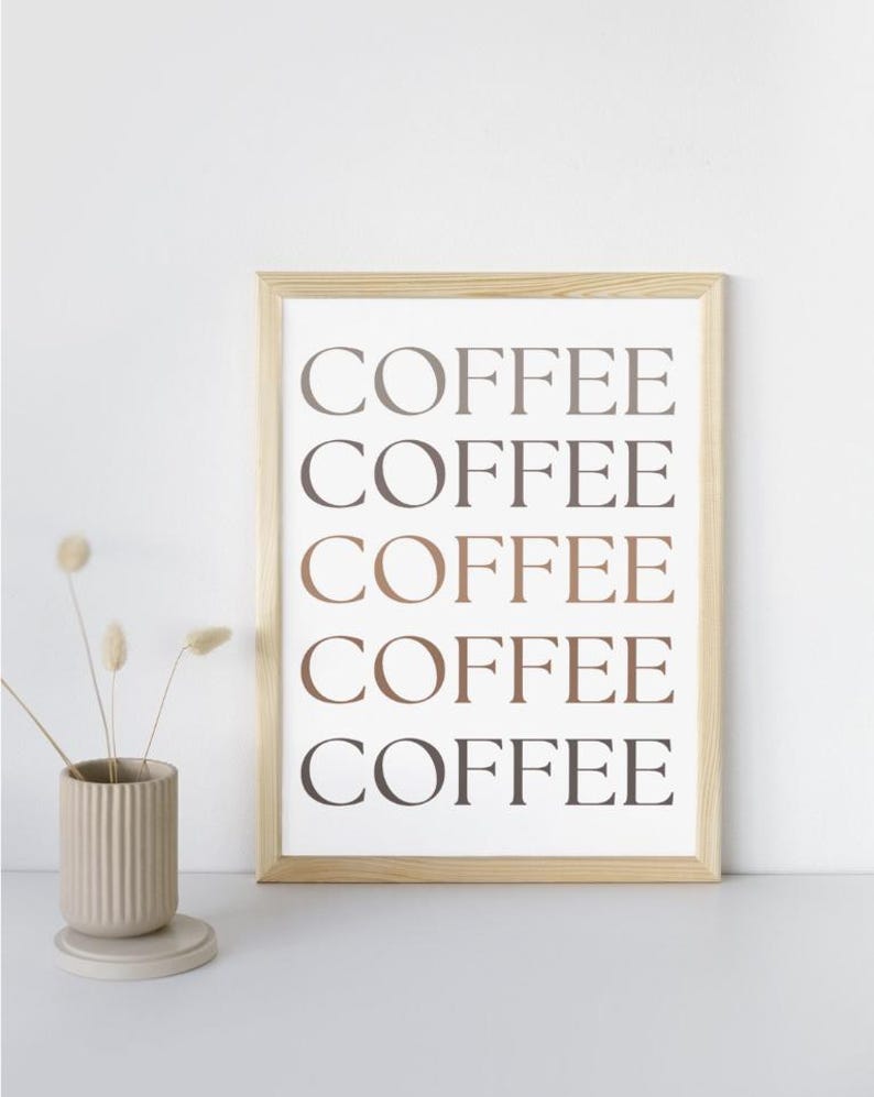 Coffee Bar Digital Print | Coffee Poster | Gift for Coffee Lovers - Etsy