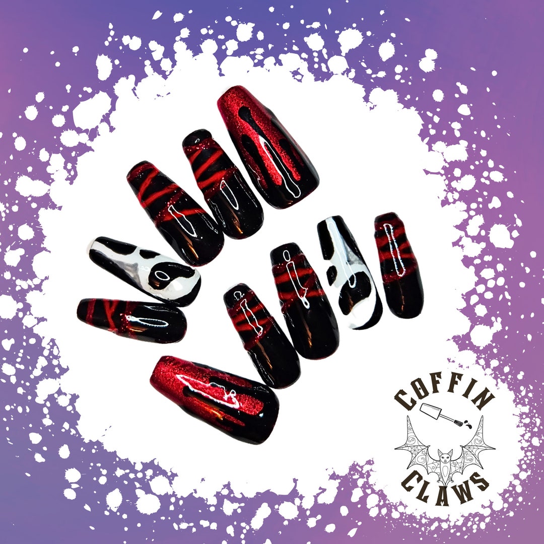 Slasher Ghostface Press on Nails - Gel Nails, Gel Polish, Nail Art ...
