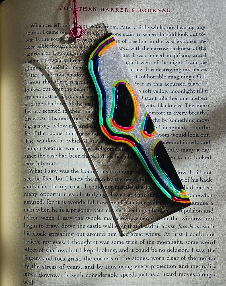 Neon Ghostface Bookmark Hand Painted Unique Bookmark Horror Colorful ...