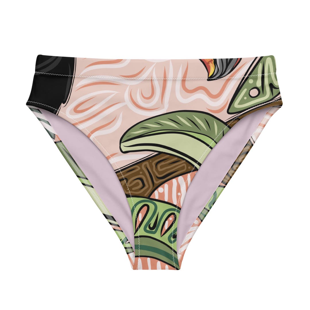 Tropical Toucan High-waisted Bikini Bottom | Rainforest Bird Women’s ...
