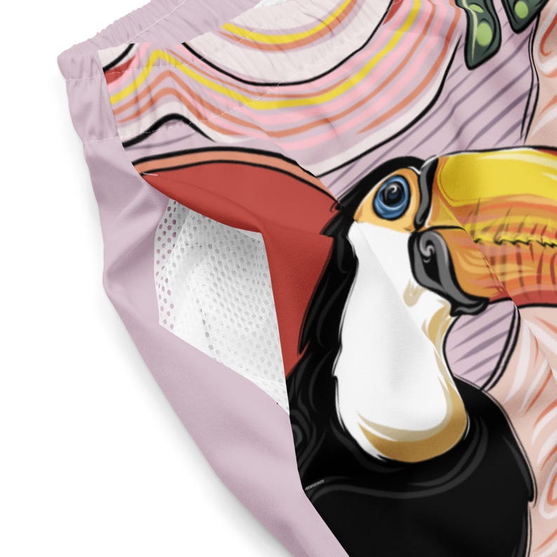 Tropical Toucan Swim Trunks | Rainforest Bird Men's Swim Shorts - Etsy