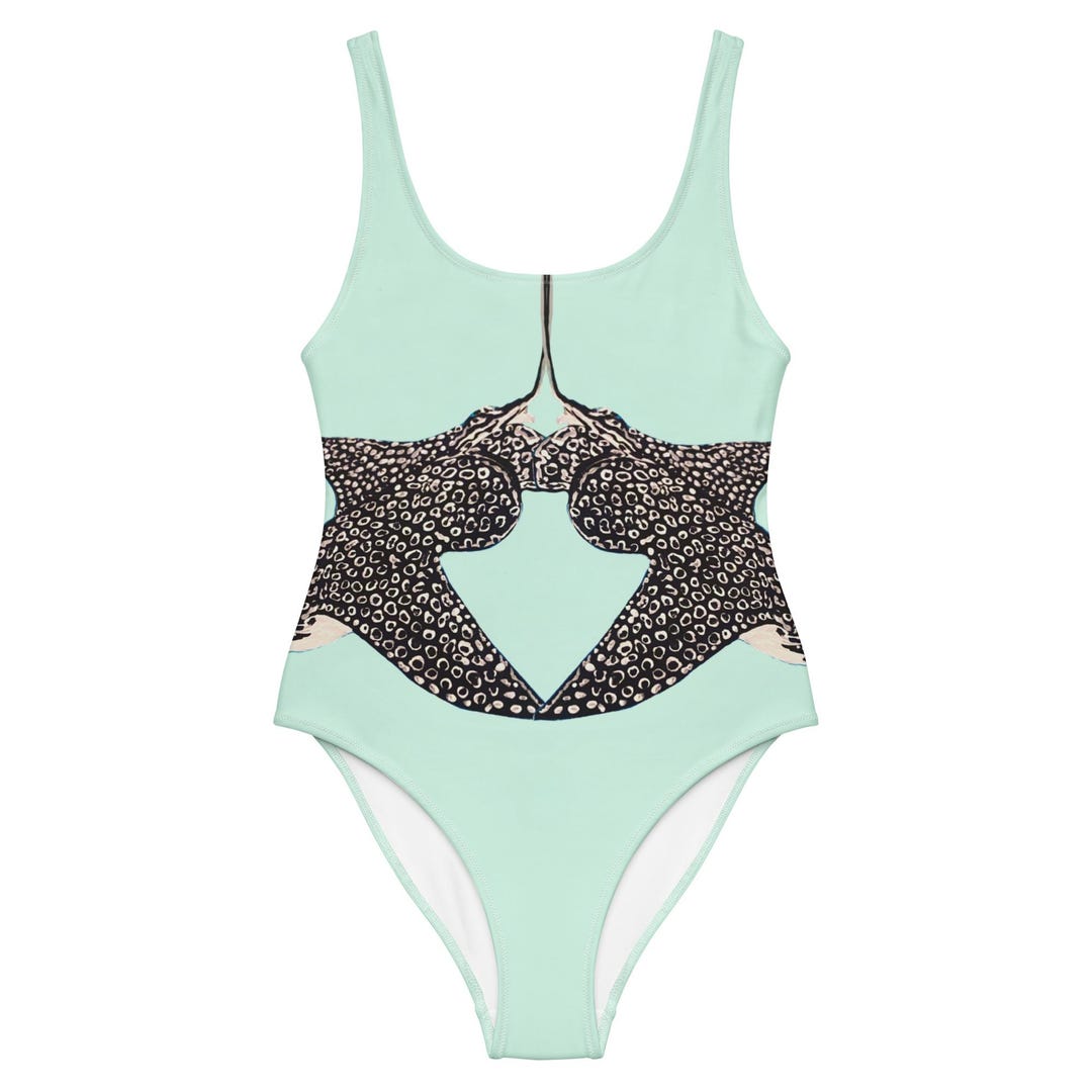 Spotted Eagle Ray Swimsuit | Mint Green Stingray One-piece Women's ...