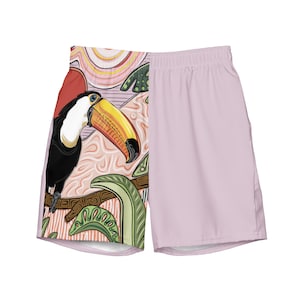 Tropical Toucan Swim Trunks | Rainforest Bird Men's Swim Shorts - Etsy