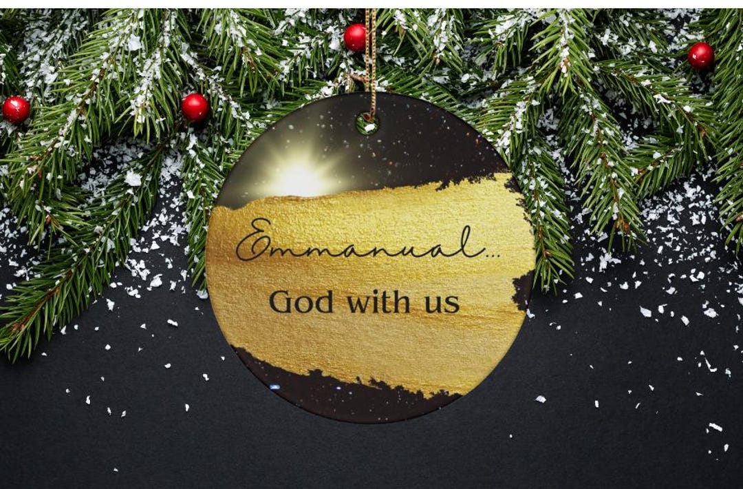 Christmas Ornament for Christmas Tree, Emmanuel...god With Us, Gift for ...