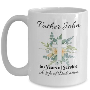 Priest 60 Year Anniversary Coffee Mug, Gift for Priest Celebrating 60 ...