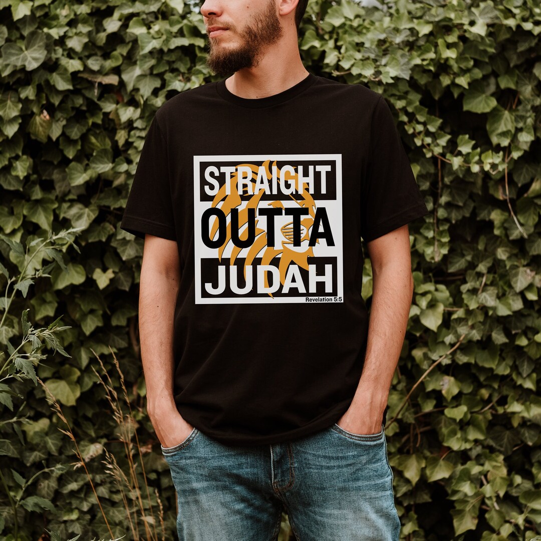 Straight Outta Judah T-shirt Christianity Faith Gift for Him Lion of ...