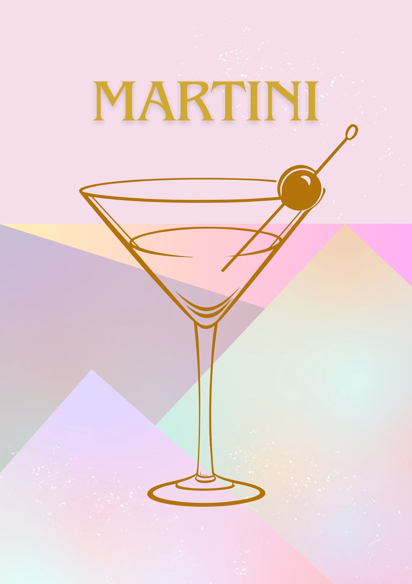 Martini Drinks Print - Etsy