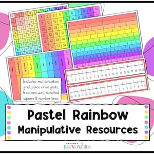 Pastel Rainbow Classroom Manipulatives, EYFS, KS1 and KS2 Teacher ...