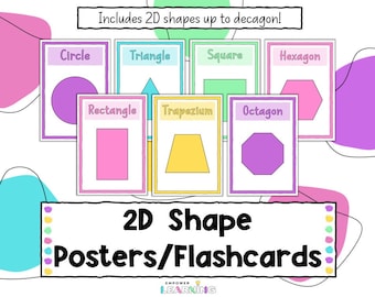 2D Shape Properties Posters, Maths Shape Flashcards, Resources for ...