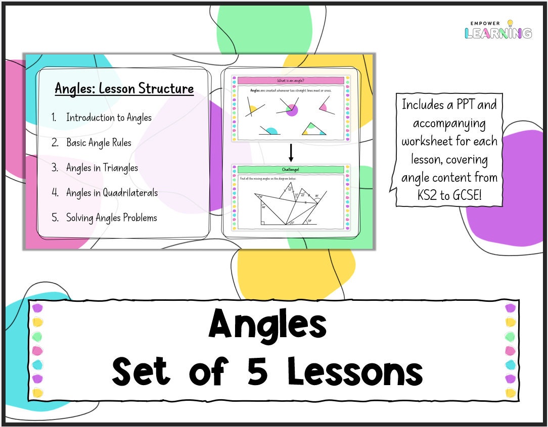 Complete Set of Angles Lessons, Resources for Teachers, Resources for ...
