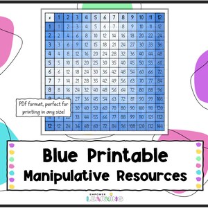 Blue Classroom Manipulatives, Resources for Elementary Schools, Forest ...