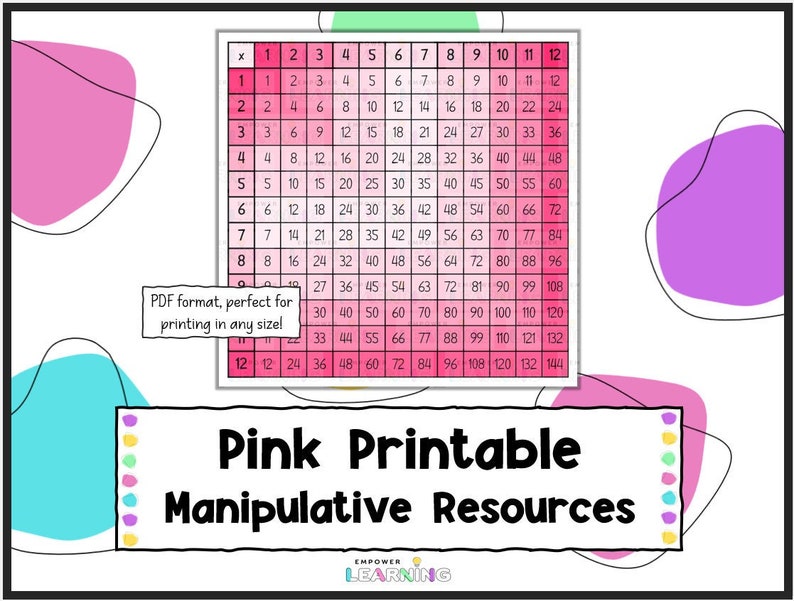 Pink Classroom Manipulatives, Resources for Elementary Schools, Primary ...