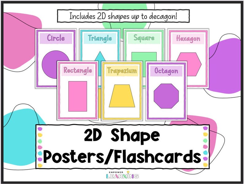 2D Shape Names Posters, Maths Shape Flashcards, Resources for Teachers ...