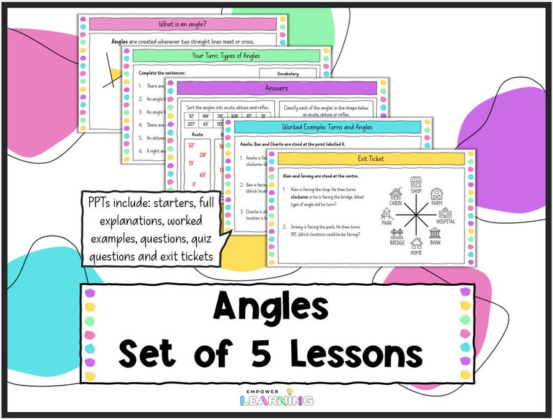 Complete Set of Angles Lessons, Resources for Teachers, Resources for ...
