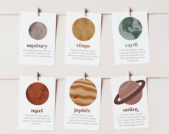 Solar System Flash Cards Instant Download, Montessori 3 Part Cards - Etsy