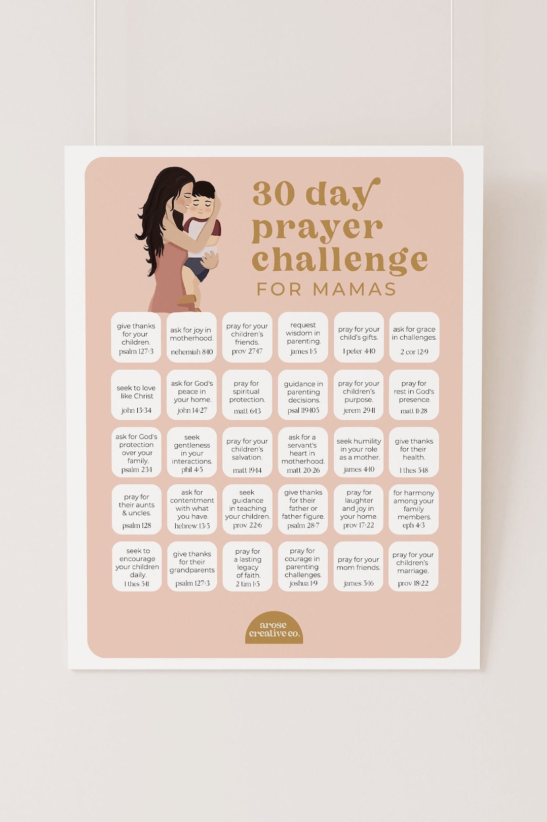 30 DAY Prayer Challenge for MOMS | Guided Prayer Tracker | Bible ...