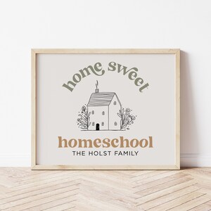 Home Sweet Homeschool Sign | Homeschool Printable Wall Art | Family ...