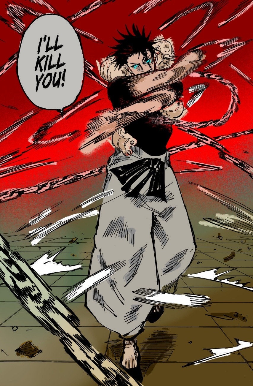 Toji Fushiguro High-quality Printable Colored Manga Poster - Etsy UK