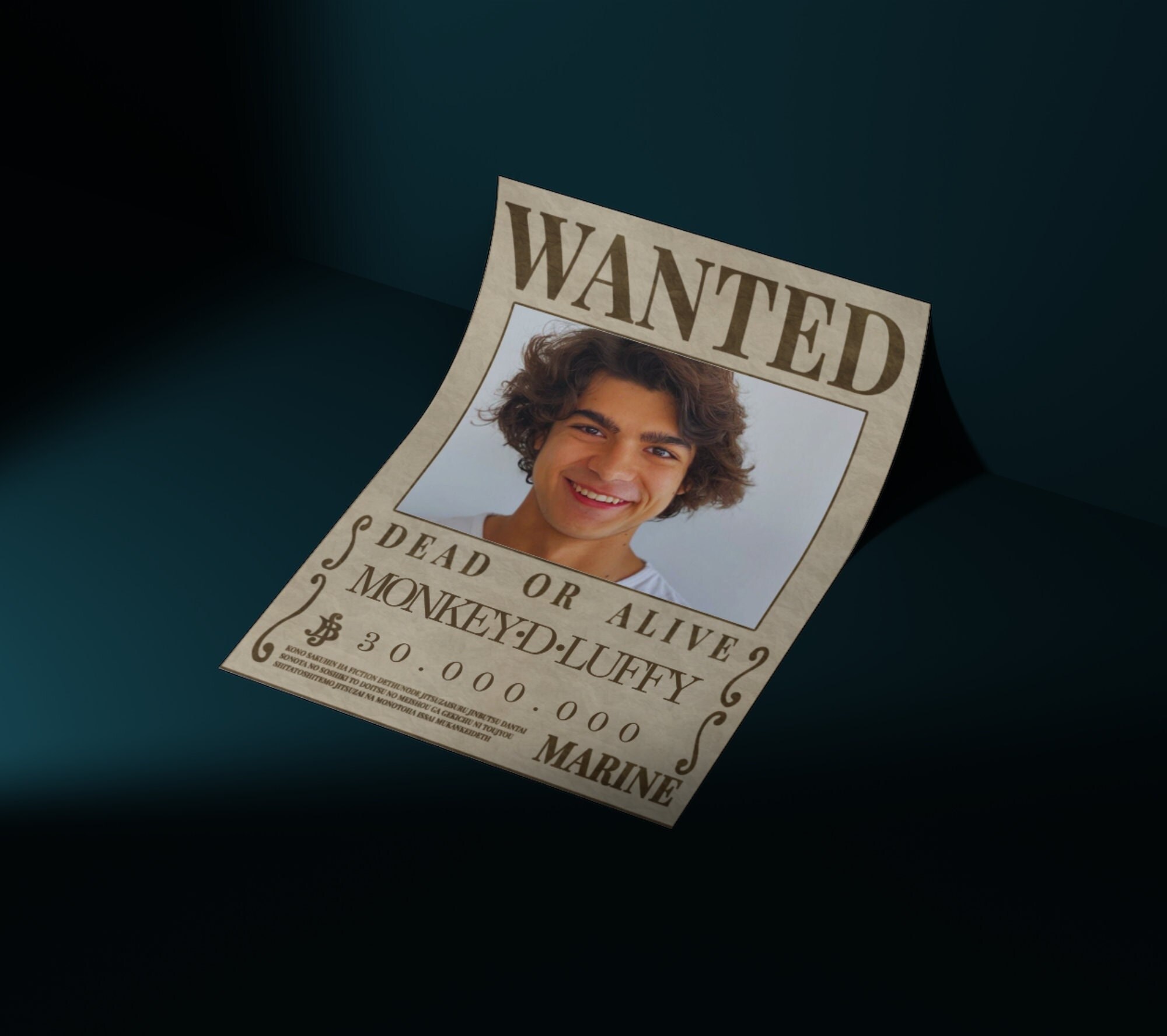 Monkey D Luffy Live Action Wanted Poster Jpg one Peace Live - Etsy ...