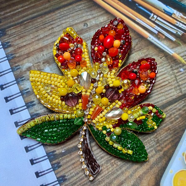 Autumn Leaf Brooch - Etsy