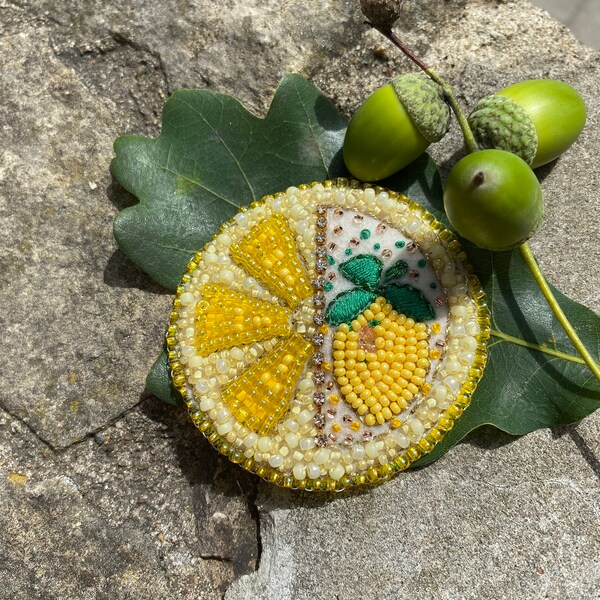 Unusual Lemon Brooch - Etsy