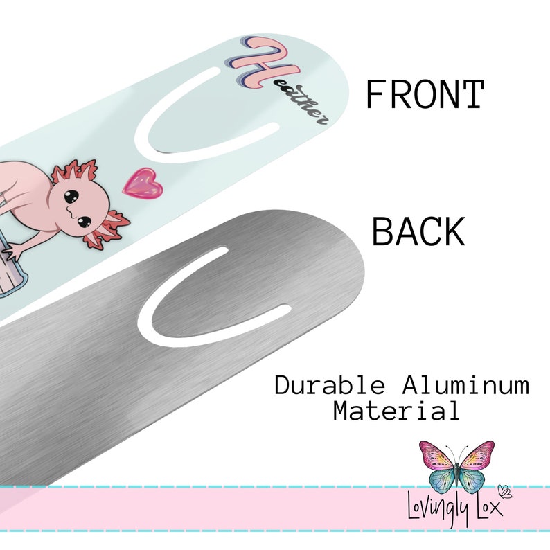Personalized Bookmark, Axolotl Bookmark, Gift for Readers, Book Lover ...