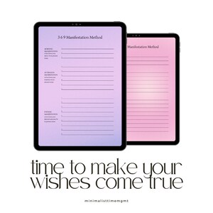 369 Manifestation Journal Template Undated Planner Adhd Manifesting ...