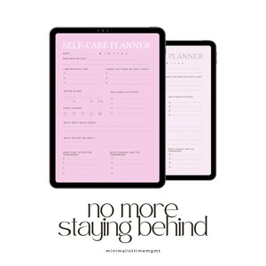 Digital Self Care Planner Undated Minimalist Digital Planning 2024 ...