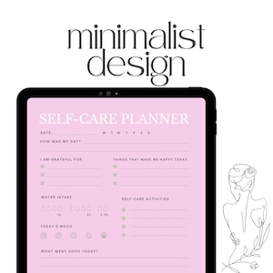 Digital Self Care Planner Undated Minimalist Digital Planning 2024 ...