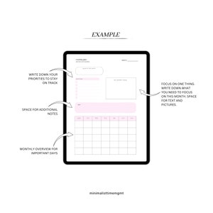 Printable Monthly Planner | Monthly Productivity Planner | Monthly ...