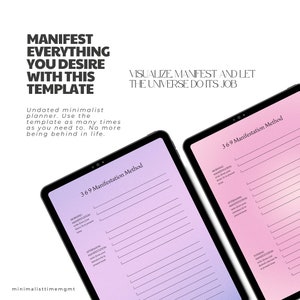369 Manifestation Journal Template Undated Planner Adhd Manifesting ...