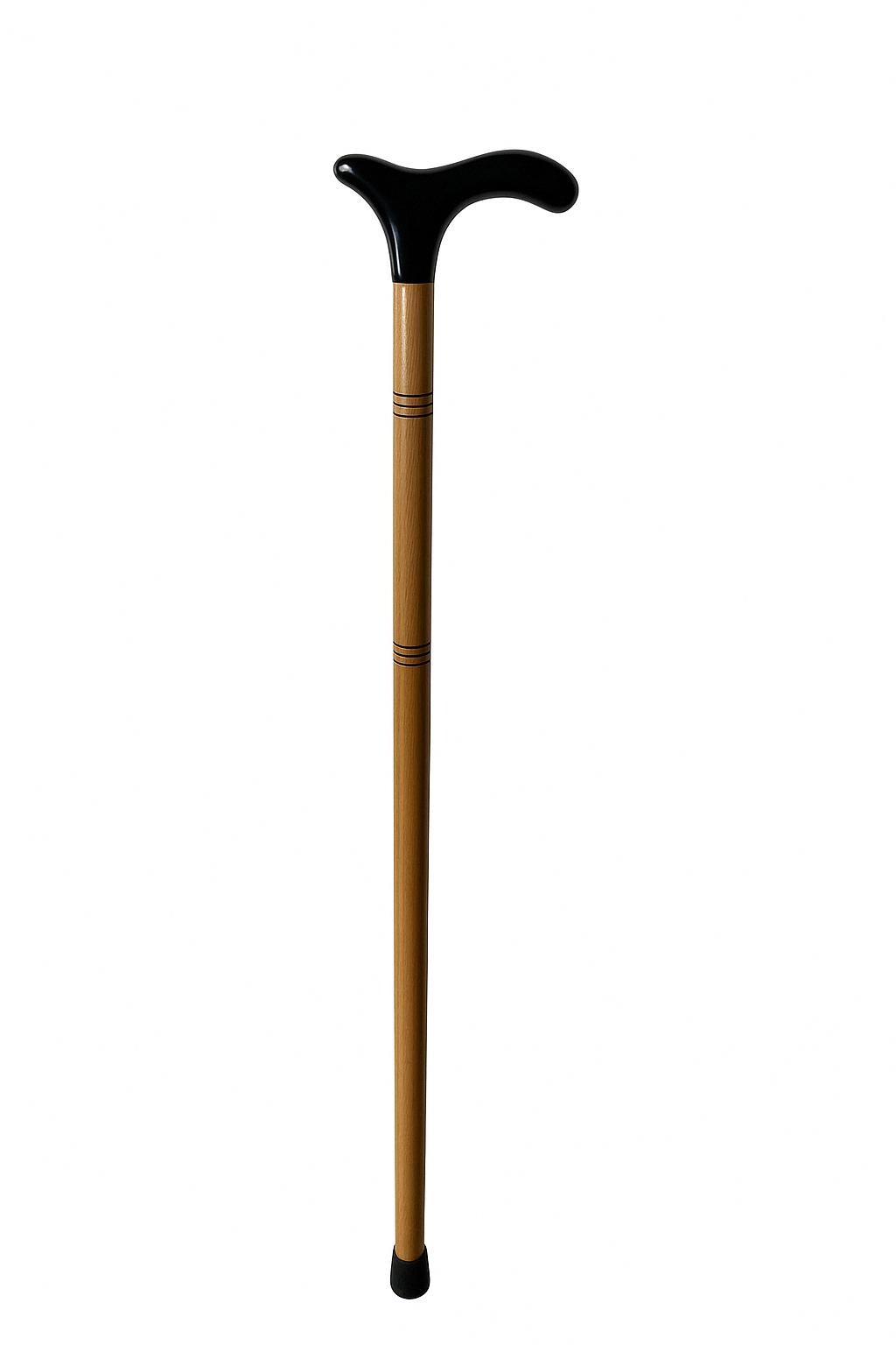 Handcrafted Wooden Walking Cane: Solid Wood Stick With Curved Handle - Etsy