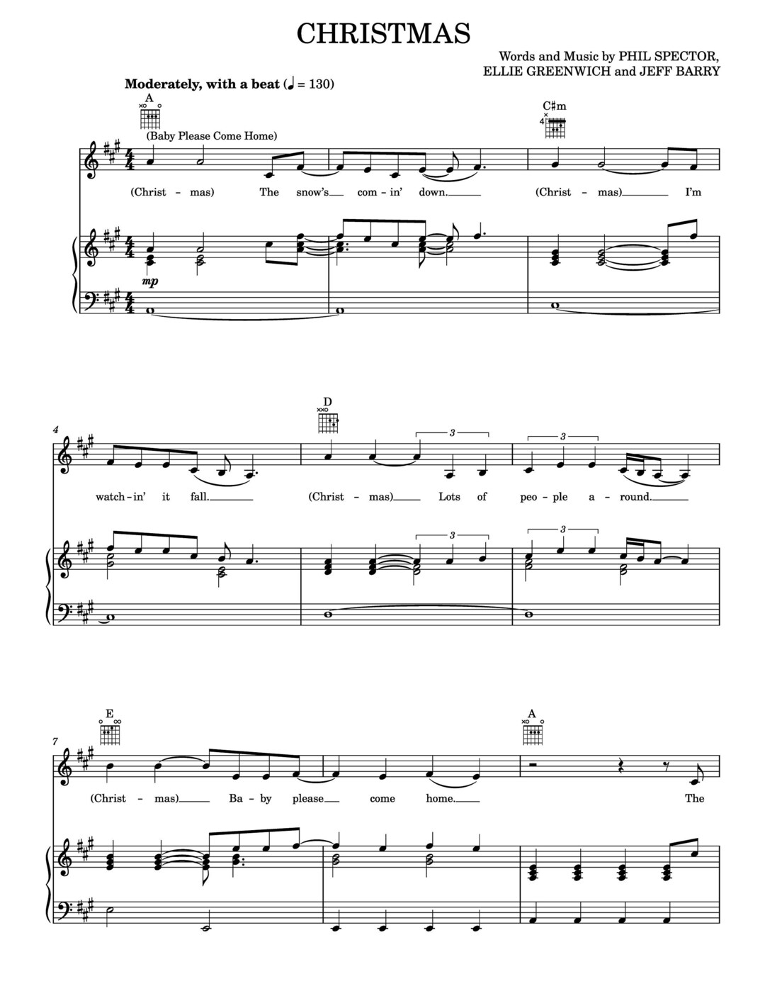 Mariah Carey Partitura de Navidad Baby Please Come Home Canción festiva ...