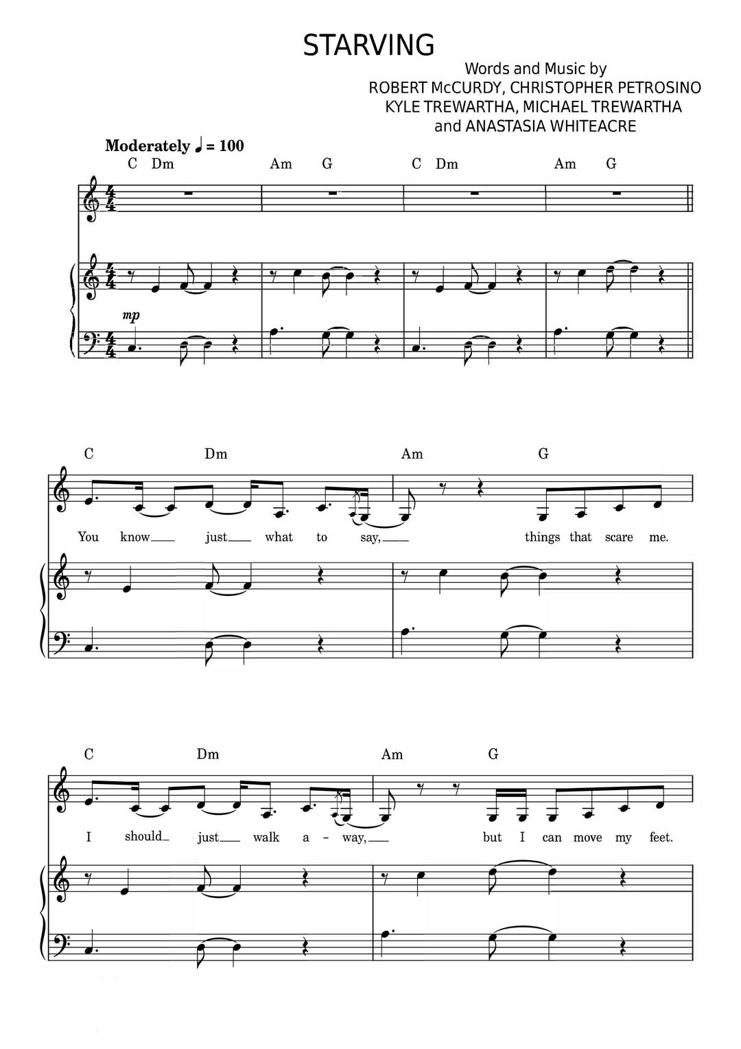Hailee Steinfeld Starving Sheet Music, Piano Notes, Digital Download ...