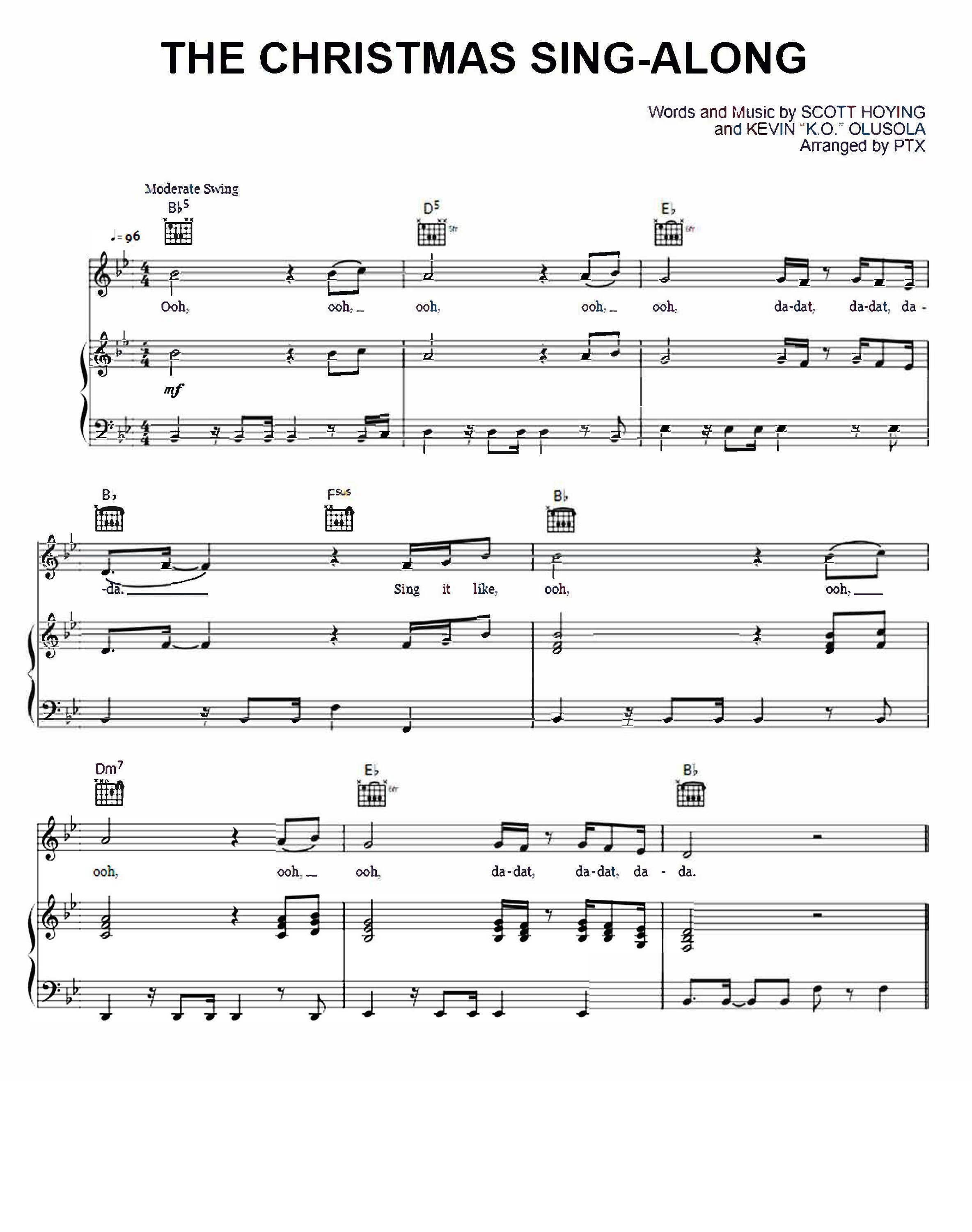 Pentatonix the Christmas Sing Along Music Sheet Christmas Festive ...