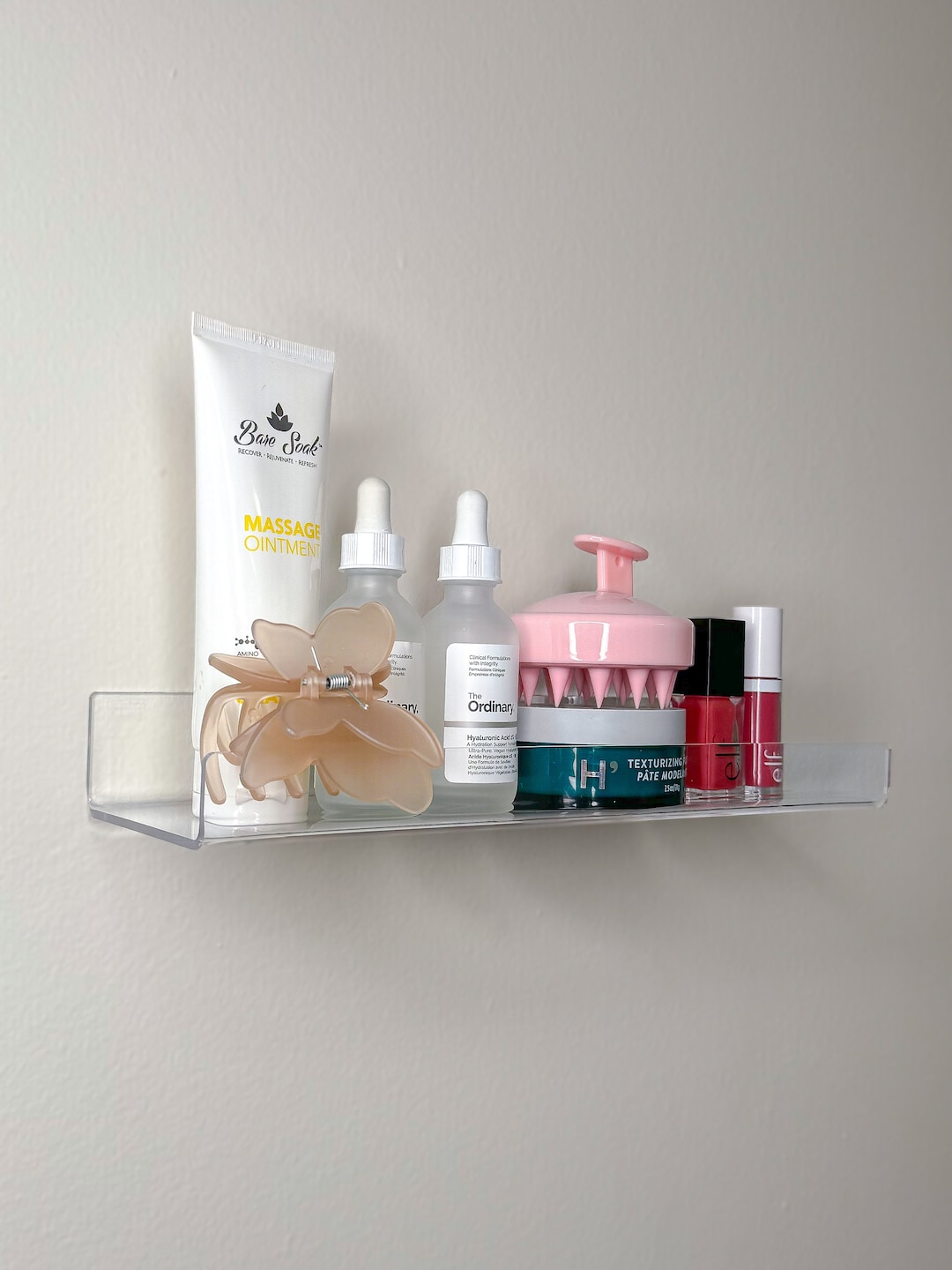 Clear Acrylic Shelf | Home Decor | Bathroom Storage Shelf | Bookshelf ...